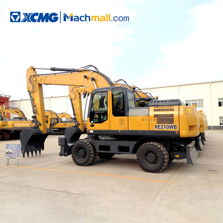 XCMG Factory price 21ton Wheel Excavator XE210WD With High digging power, MACHMALL