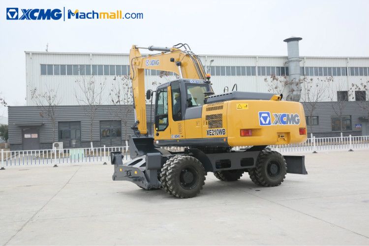 XCMG wheeled excavator 20 ton excavator with tires XE210WB price, MACHMALL