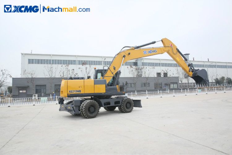 XCMG wheeled excavator 20 ton excavator with tires XE210WB price, MACHMALL