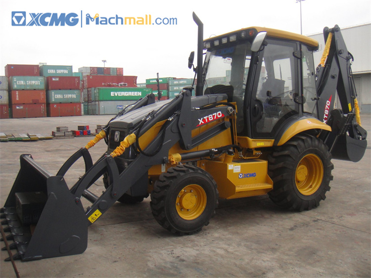 China 4 Wheel Drive Backhoe Loader Digger XT870 specs, MACHMALL
