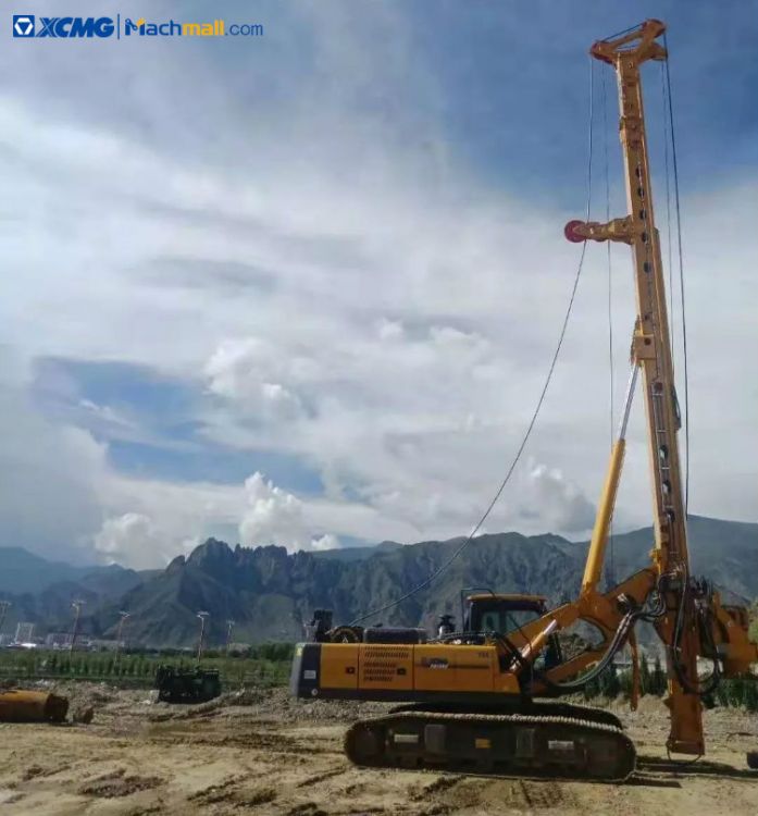 XCMG XR120D small piling rig machine 120kn 44m rotary drilling rig for ...