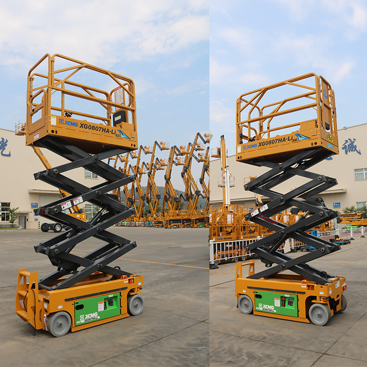 XCMG 8m Hydraulic Scissor Platform XG0807HA-Li Aerial Work Platform On ...