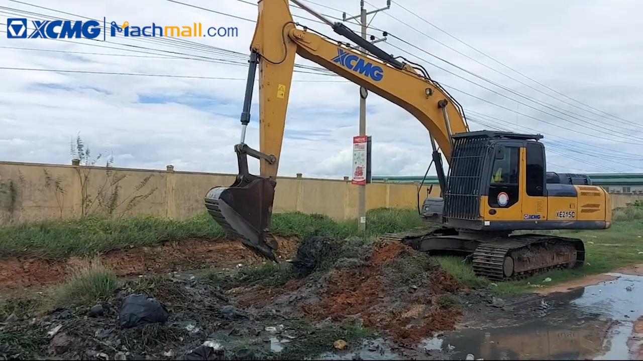 XE215C Excavator | XCMG 21 ton 1m3 Excavator XE215C with ISUZU Engine ...