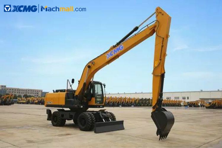 XCMG wheeled excavator 20 ton excavator with tires XE210WB price, MACHMALL
