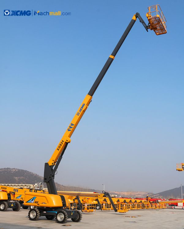 XCMG 24m Straight arm telescopic mobile towable trailer lift hydraulic ...