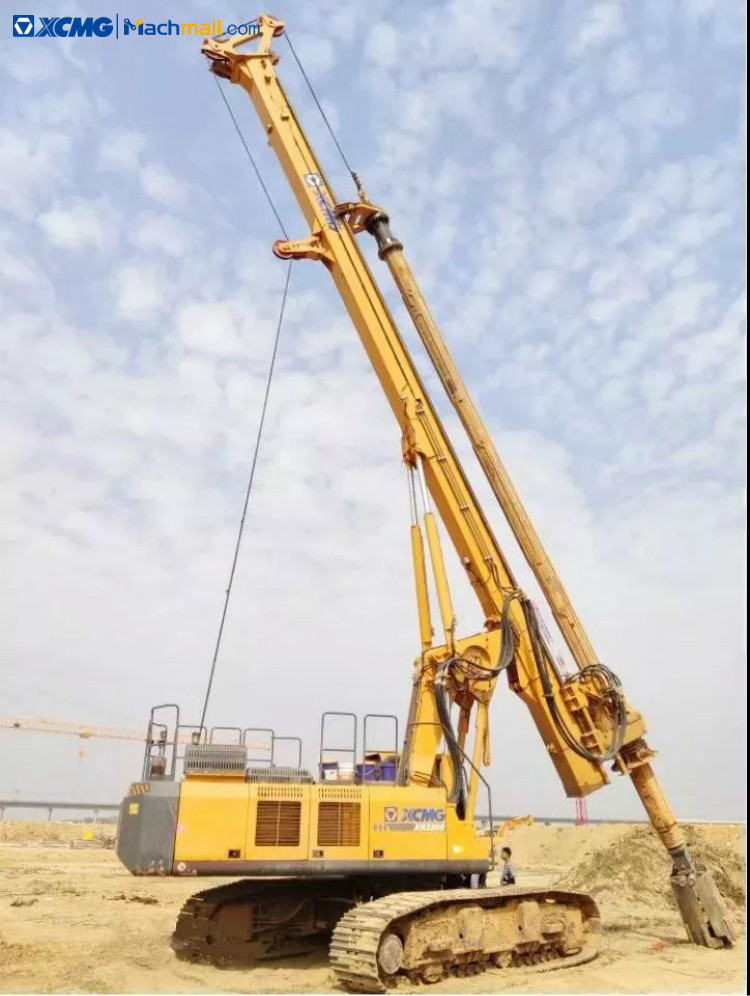 XCMG XR120D small piling rig machine 120kn 44m rotary drilling rig for ...
