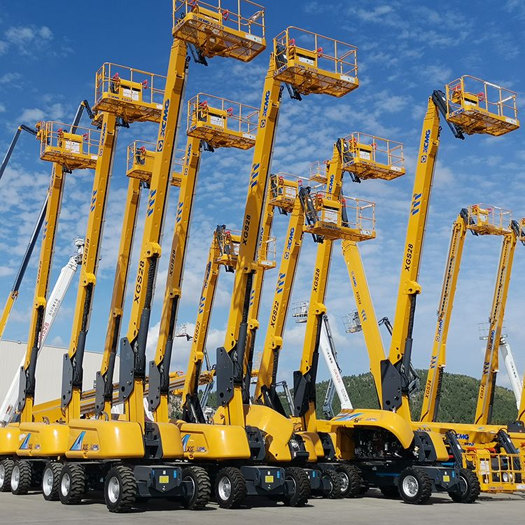 XCMG official XGS28 hydraulic manlift telescopic boom platform price ...