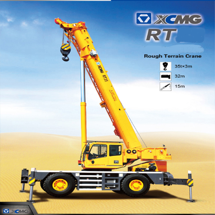 XCMG Official 50 ton rough terrain crane RT50 4 wheel crane rough ...