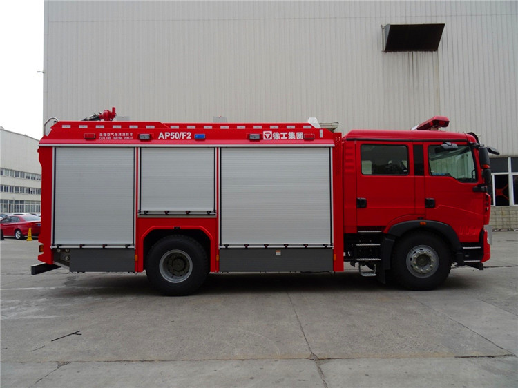 XCMG 5 ton fire truck AP50F2 compressed air foam tanker fire fighter ...