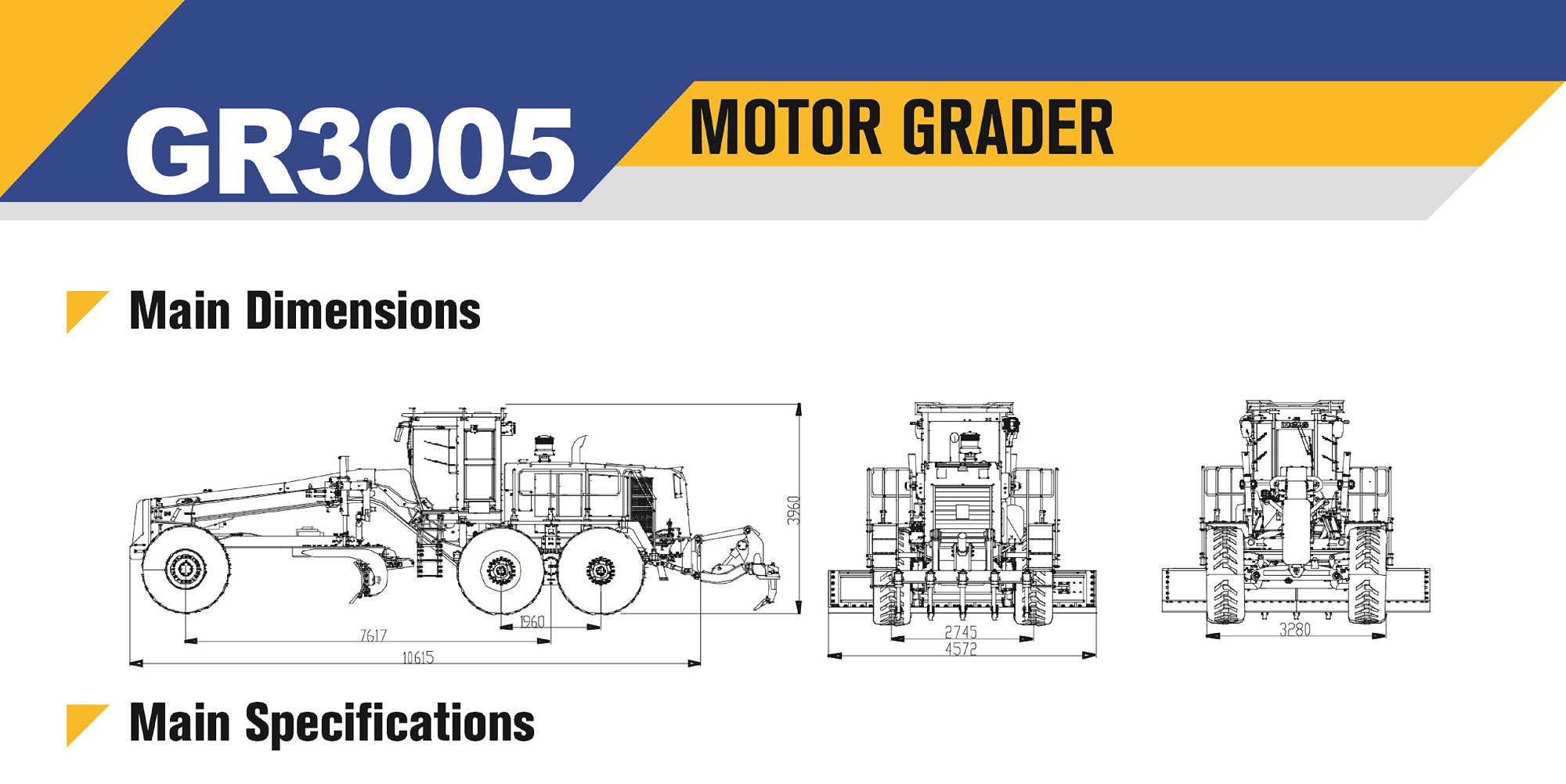 XCMG official manufacturer GR3005 motor grader for sale, MACHMALL