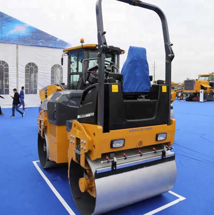 XCMG 4 ton Light double drum vibratory roller earth compactor machine ...