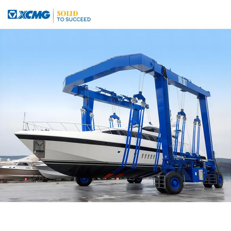 XCMG Factory 32-1200 Ton Boat Lifting Crane Tyre Yacht Handler/Tyre ...