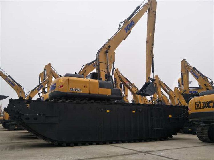 XCMG official 21 ton amphibious excavator XE215S crawler wetland swampy ...