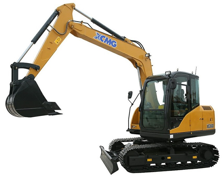 XCMG Mini Digger Excavator Machine XE80DA China 8 Ton Small Track ...