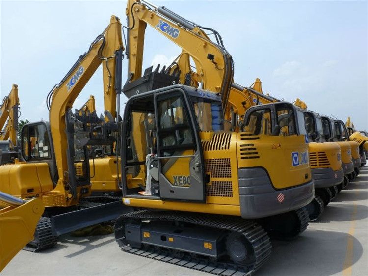 XCMG Mini Digger Excavator Machine XE80DA China 8 Ton Small Track ...