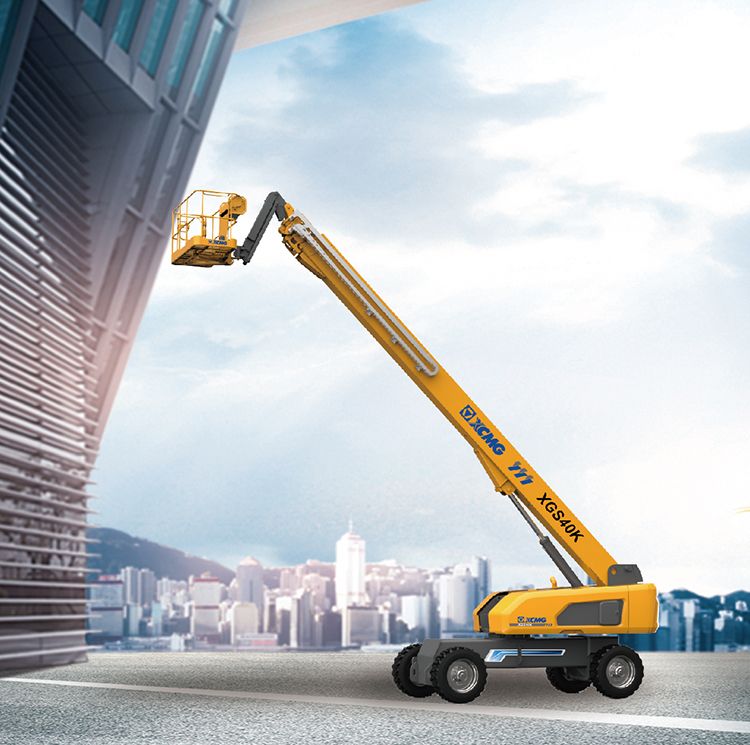 XCMG boom lift XGS40K China new 40m telescopic mobile hydraulic ...
