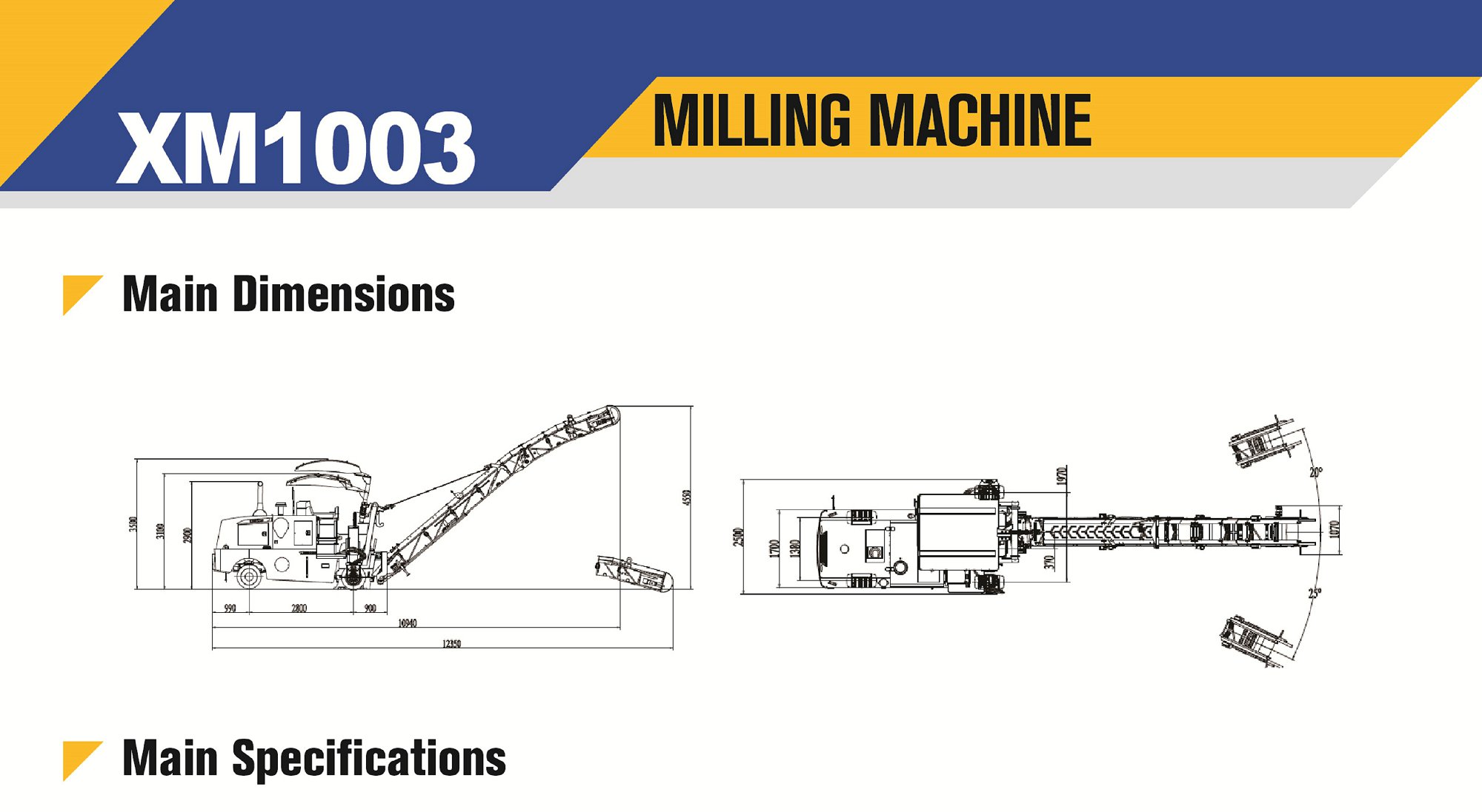 XCMG Official XM1003 Road Milling Machine for sale, MACHMALL