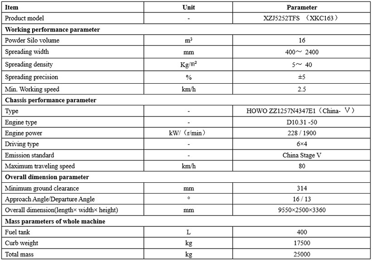 XCMG official powder binder spreader XKC163 6×4 with HOWO chassis price ...