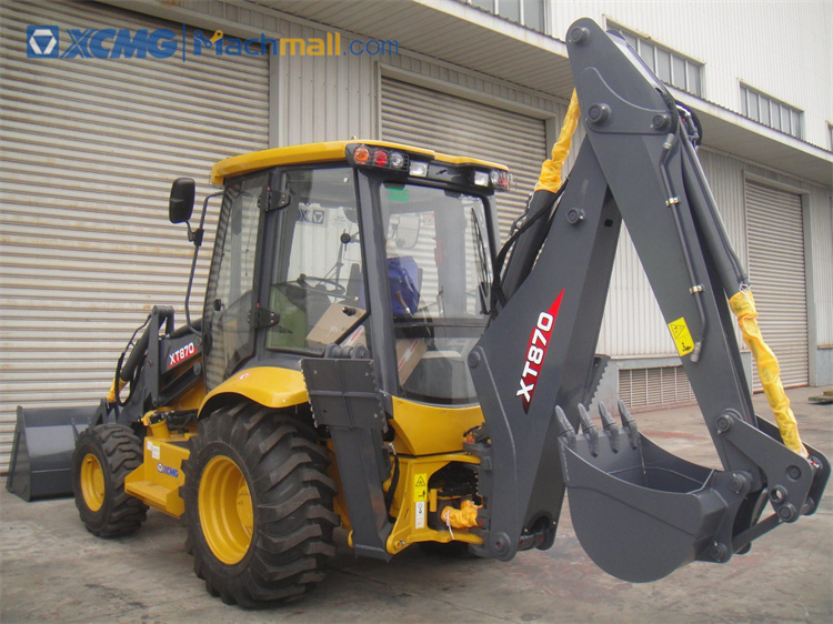 China 4 Wheel Drive Backhoe Loader Digger XT870 specs, MACHMALL
