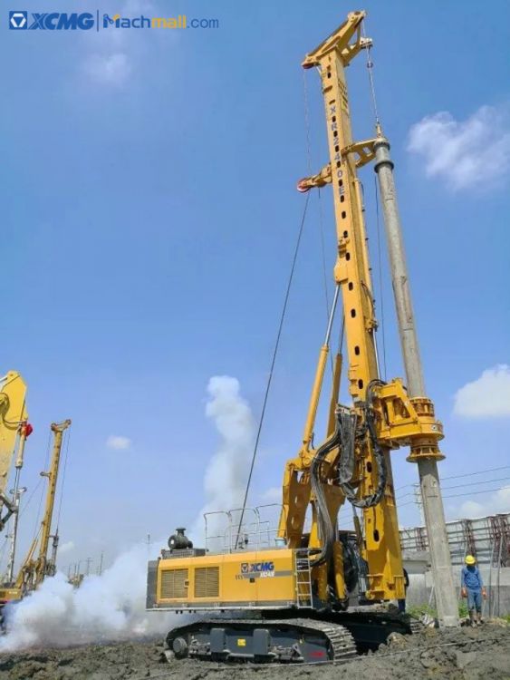 XCMG 240kn 70m Hydraulic Dual Rotary Drilling Rig Bored Pile Machine ...