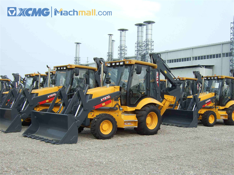 China 4 Wheel Drive Backhoe Loader Digger XT870 specs, MACHMALL