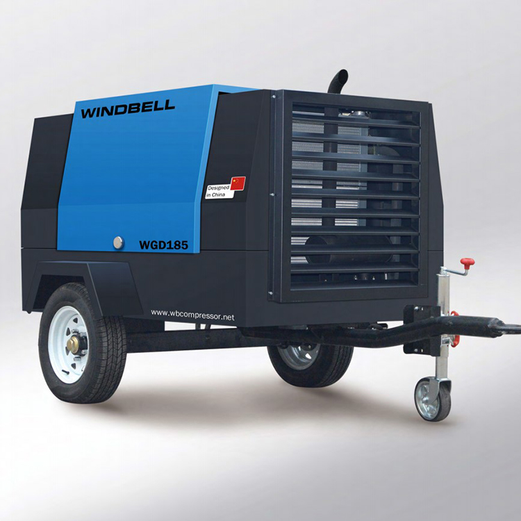 Air compressor machines WINDBELL portable compressor 185 cfm for sale ...