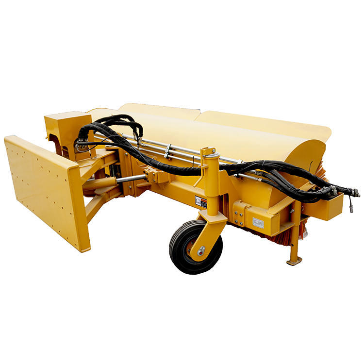 HCN BM11 angle broom wheel loader attachment angle sweeper cleaner ...