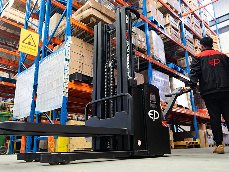 EP electric stacker 1.2 ton 3m lift height straddle stacker use for ...