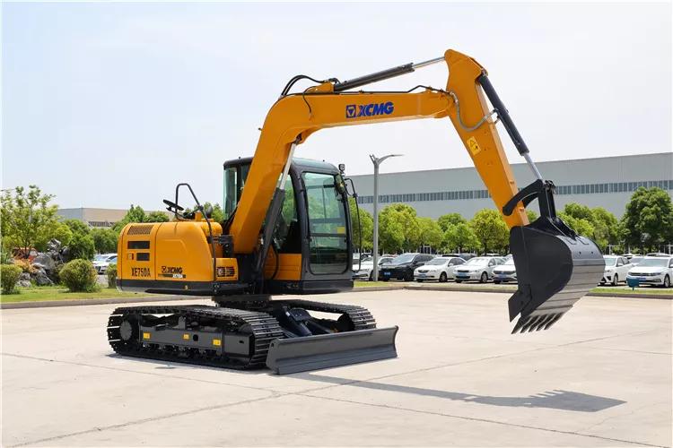 XCMG official used 7.5 ton multifunction mini excavator XE75DA, MACHMALL