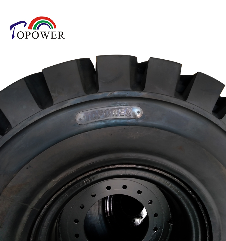 Heavy Duty Loader Tires Solid Rubber Wheel 18.00-25 Suitable for Port ...