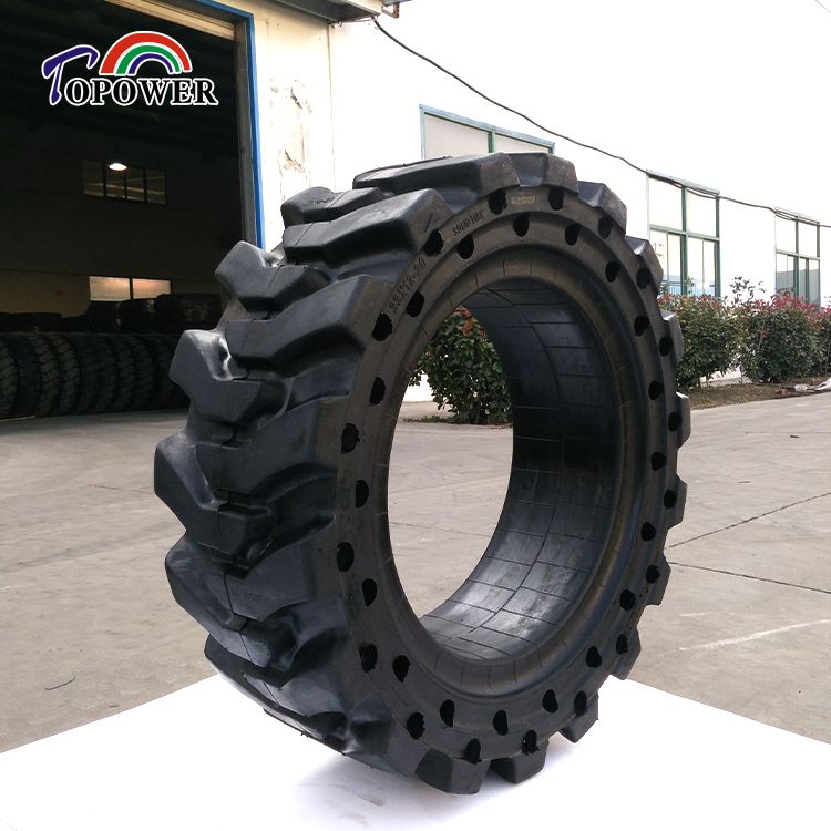 boom lift skid steer loader solid rubber tire 10x16.5 12x16.5 14-17.5 ...