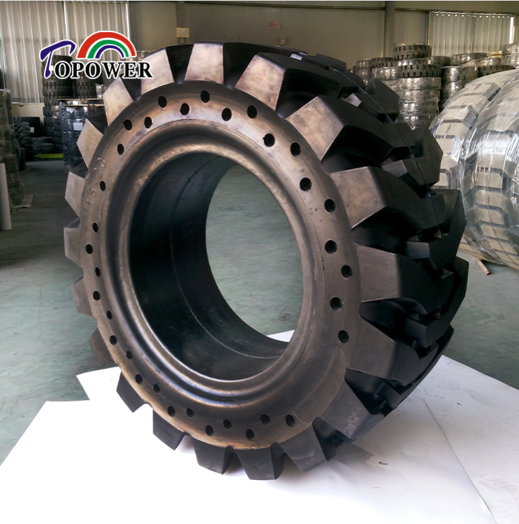 Skid Steer Loader Tire and Solid Rubber Tire 15.00-20 Wheel Loader Tire ...