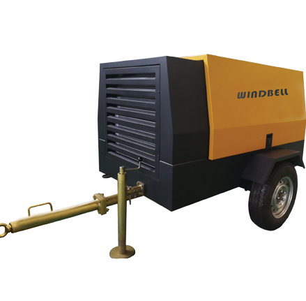 Windbell WGD diesel portable screw air compressor, MACHMALL